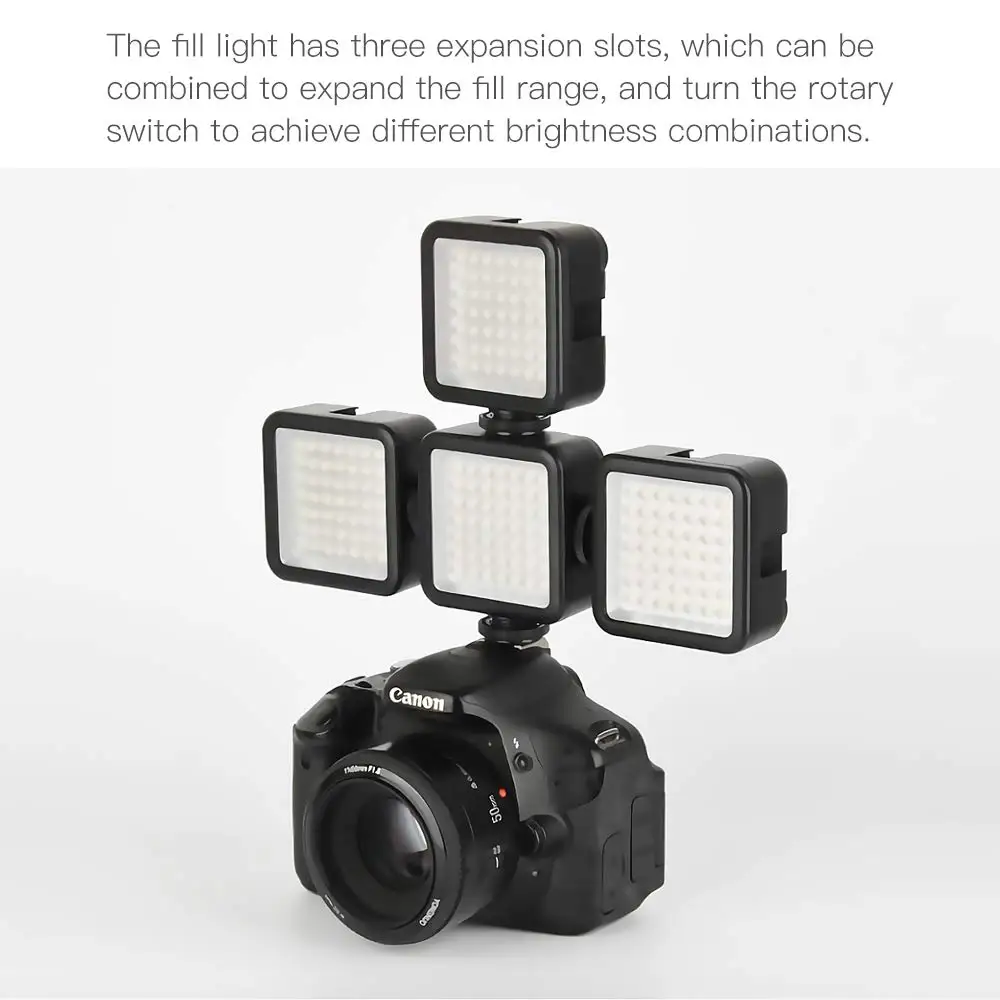 Hot Sale 5.5w 49 Led Video Camera Light Panel Lamp 6000k For Canon ...