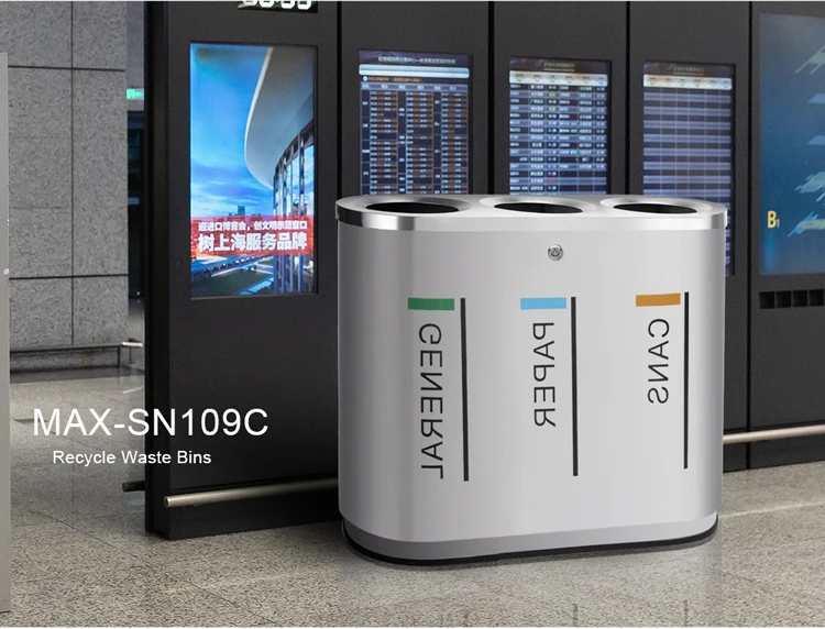 3 in 1 Container Waste Bins - Efficient Recycling Solutions