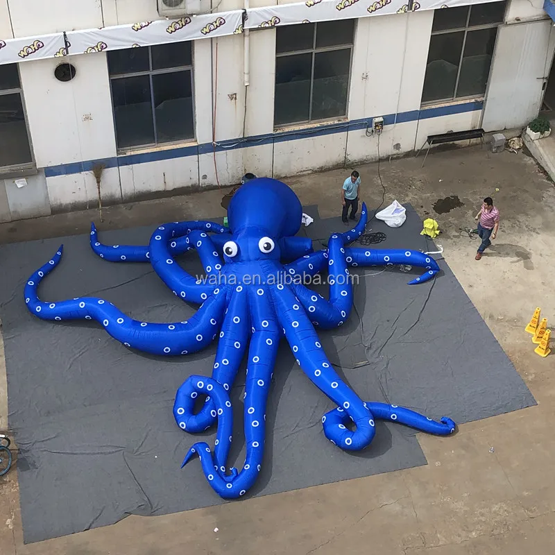 Giant Lighting Inflatable Octopus For Building Roof Shopping Mall ...