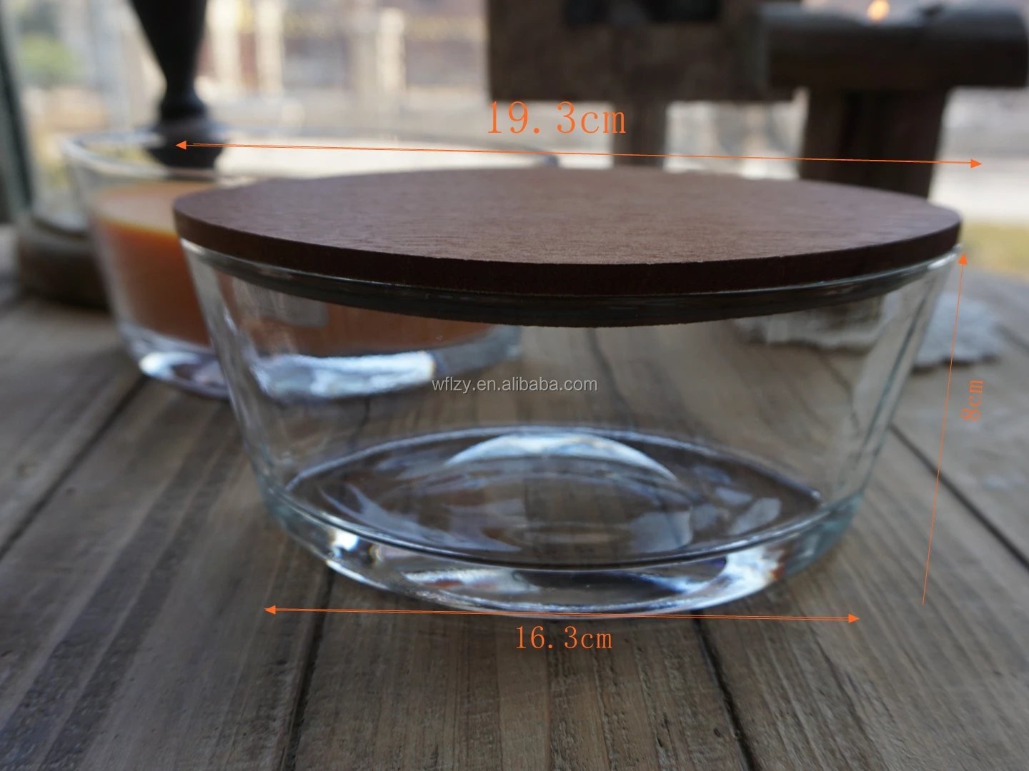 Clear Woodwick Ellipse Glass Candle Holder - Perfect for Holidays