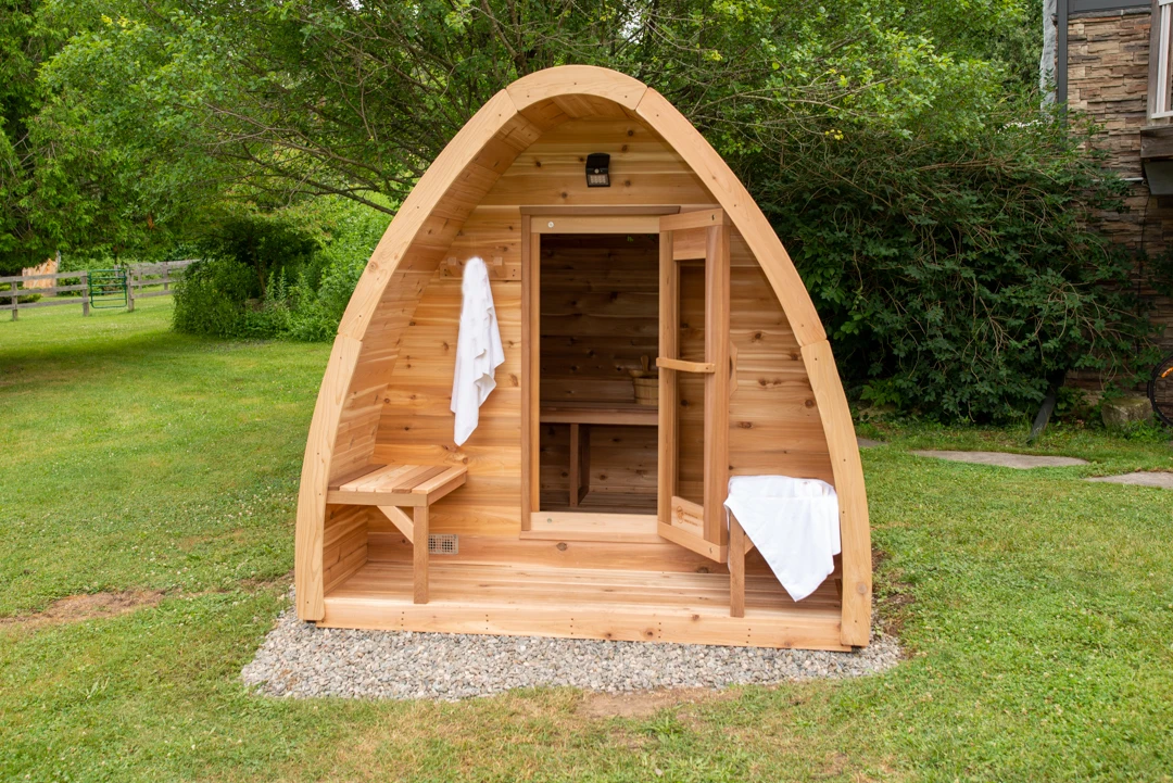 Joyee New Rain Drop Traditional Red Cedar Triangle Sauna Room Health ...