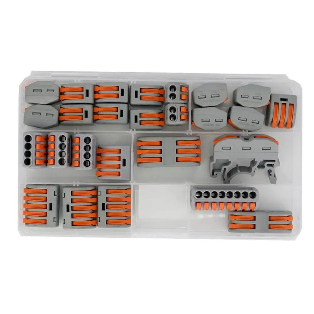 Grey And Orange Fast Connector Push In Wire Connector Quick Splicing ...