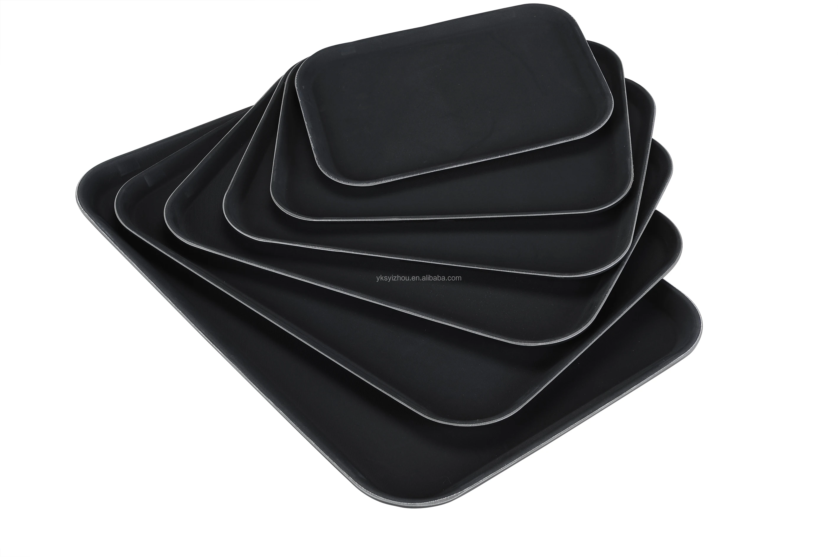 14" X 18"/36cm X 46cm Rectangular Fiberglass Non-slip Serving Tray Anti ...