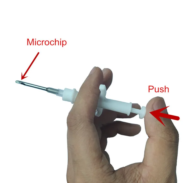 Fdx-b Iso 134.2khz 2.12*12mm Rfid Animal Pet Microchip With Injector ...
