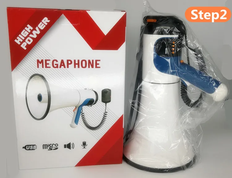 100W Megaphone with Bluetooth, USB, and Siren - Portable & Intelligent
