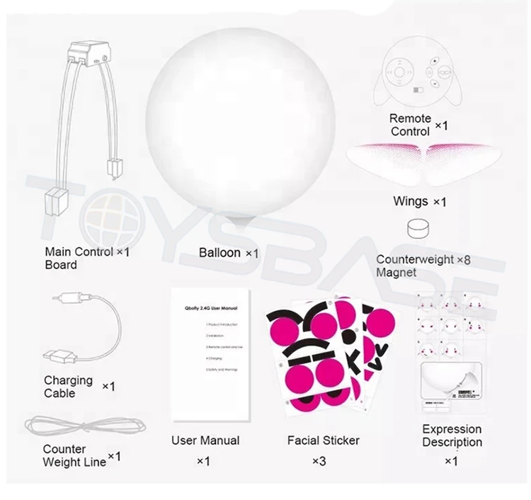 2.4ghz Remote Controle Flying Helium Balloon Robot Drone