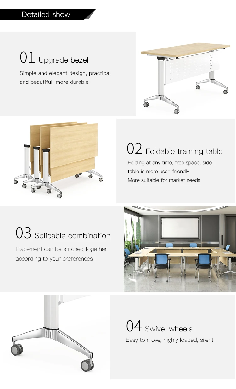 Modern Office Meeting Room Training Lecture Rectangular Folding Office ...