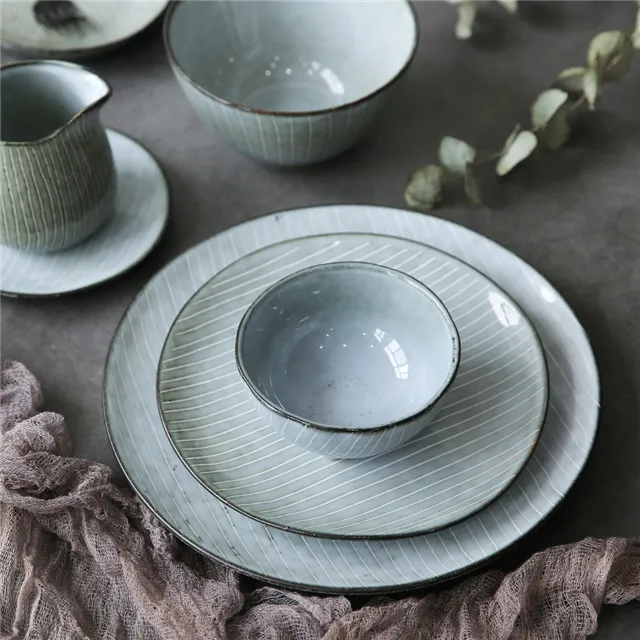 Modern Bone China Crockery Chinese Porcelain Hotel Dinner Set Line ...