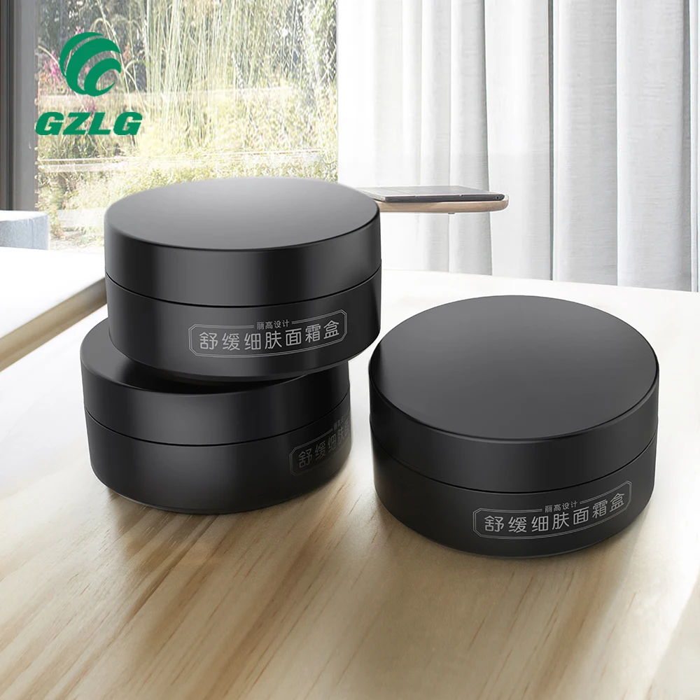 Custom Round Acrylic Black Container Skin Care Face Clay Mask Jar ...