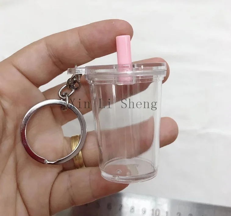 Flat Lid Dome Lid Diy Empty Mini Cup Shape Snow Globe Keychains Fill ...