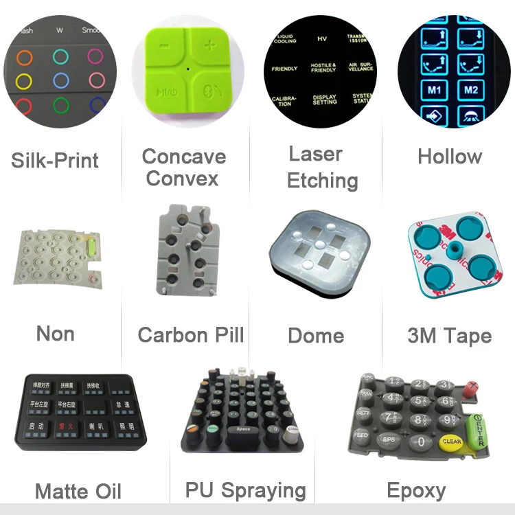 Customized Overmolded Keypad Molding Silicon Button Panel Rubber Pads ...