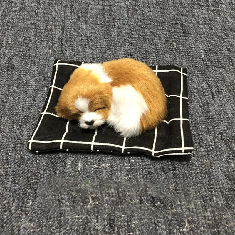 Cute Sleeping Dog Toy Creative Pressing Bark Puppy Vivid Small Plush ...