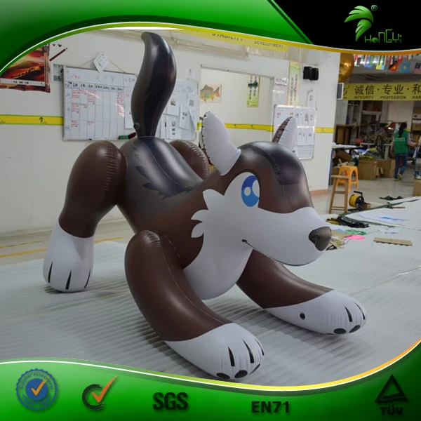 Inflatable Brown Wolf - Giant PVC Animal Toy by Hongyi