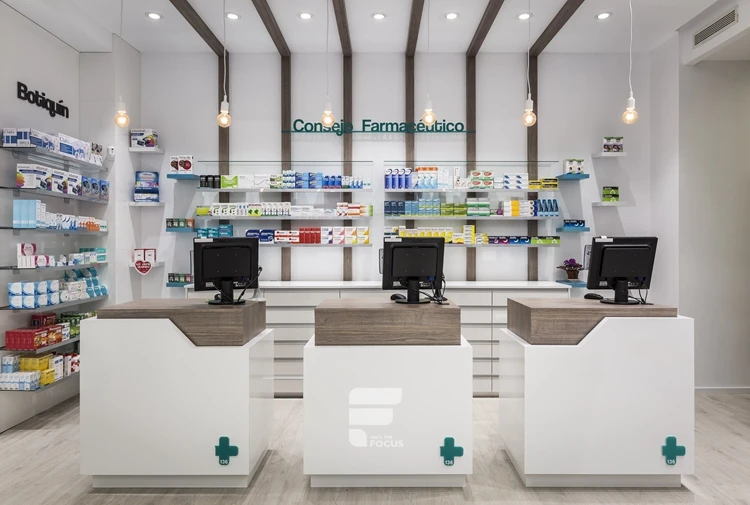 Medical Shop Interior Design - Professional Display Cabinets