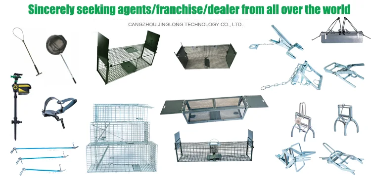 Collapsible Guillotine Two-Door Live Animal Cat Cage Trap