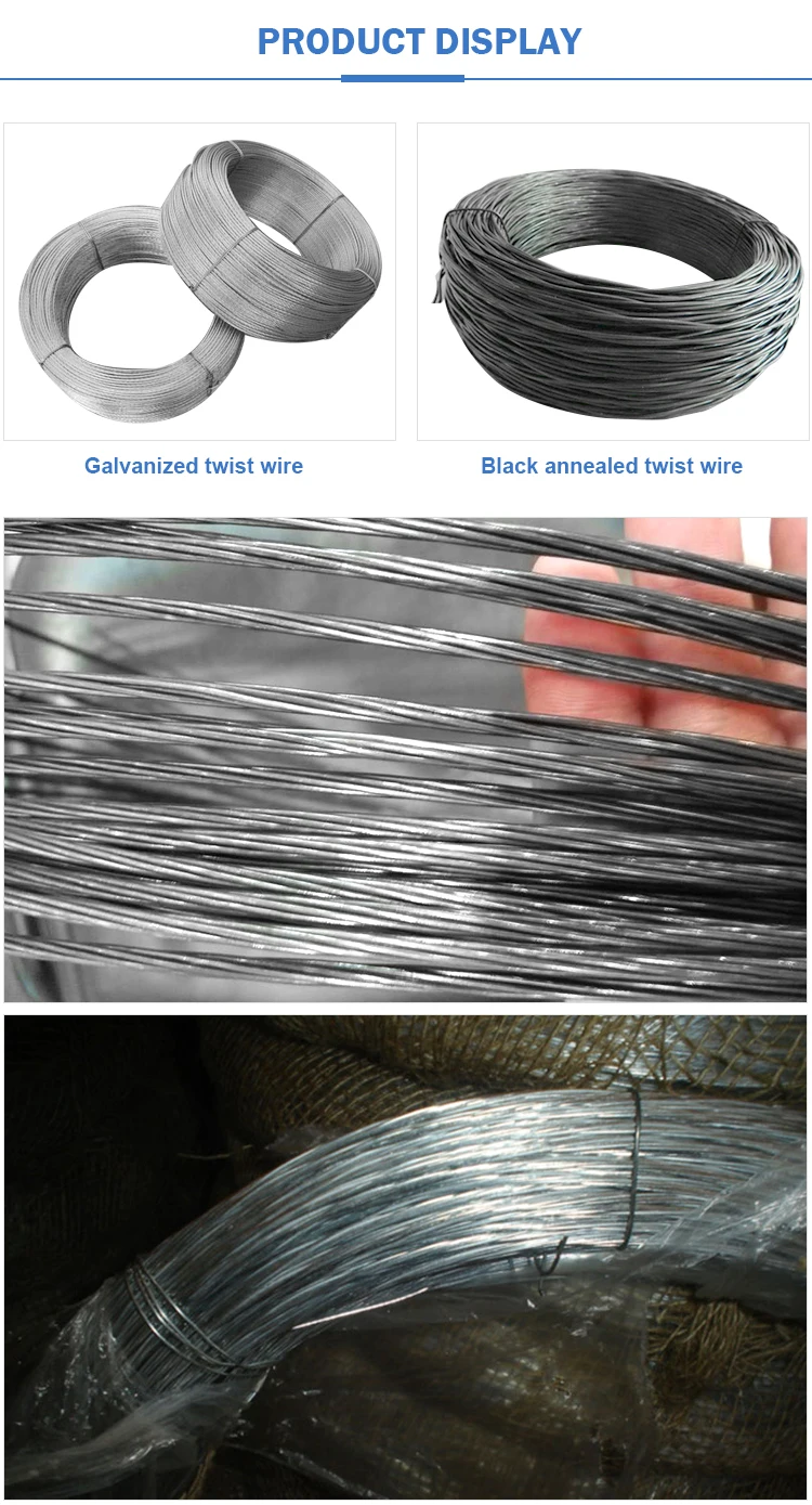 BWG18 1.24mm Black Annealed Twist Wire Double Wire for Brasil