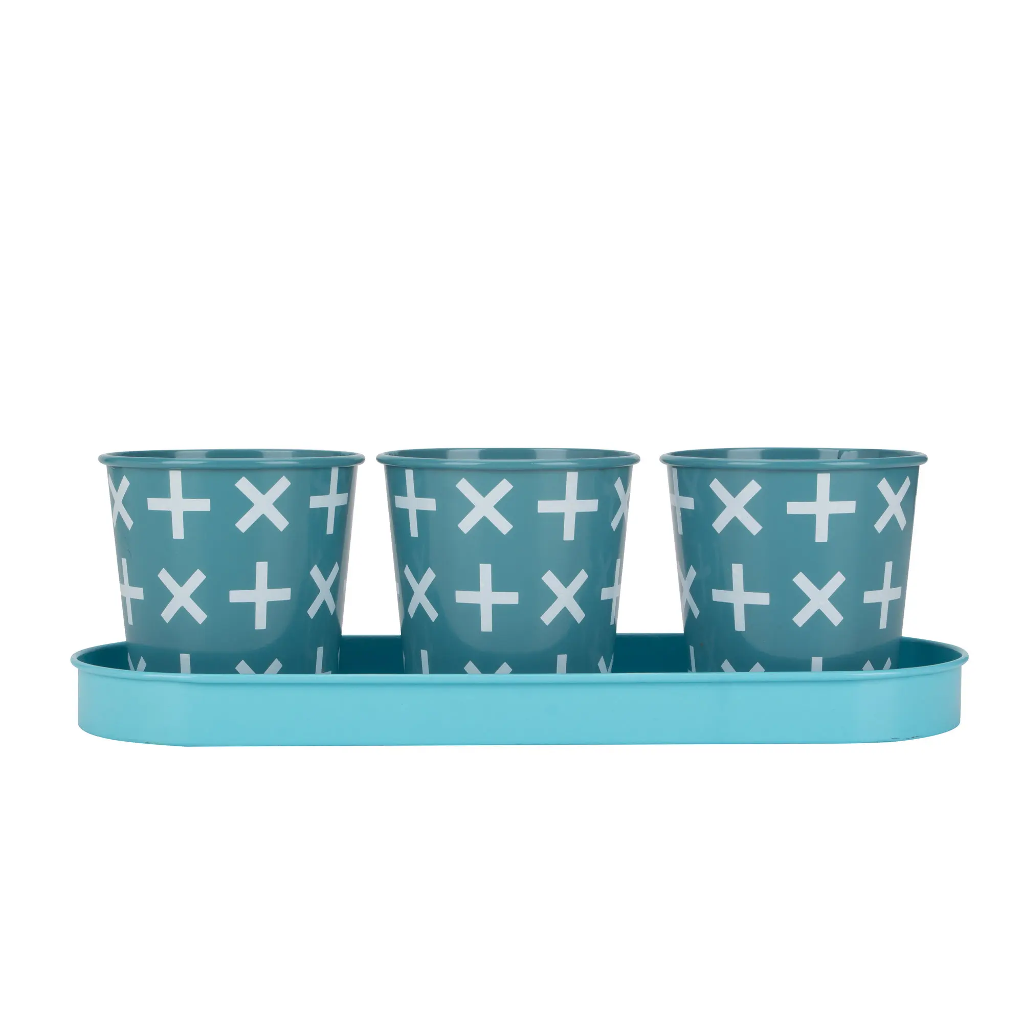 Galvanized Decorative Mini Metal Flower Pot Set 3 - Buy Galvanized ...