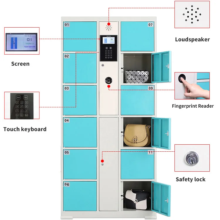 Electronic Safe Locker With Fingerprint Lock Cabinet System Open ...
