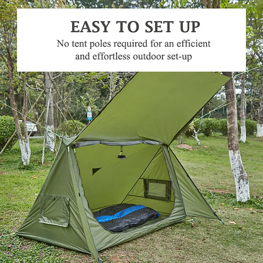Outdoor Glamping Survival Backpack Tent - Bushcraft Shelter
