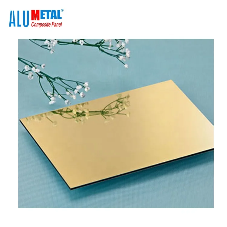 Alucobond Gold Mirror Acp Aluminium Anodized Sheet - Buy Alucobond Gold ...
