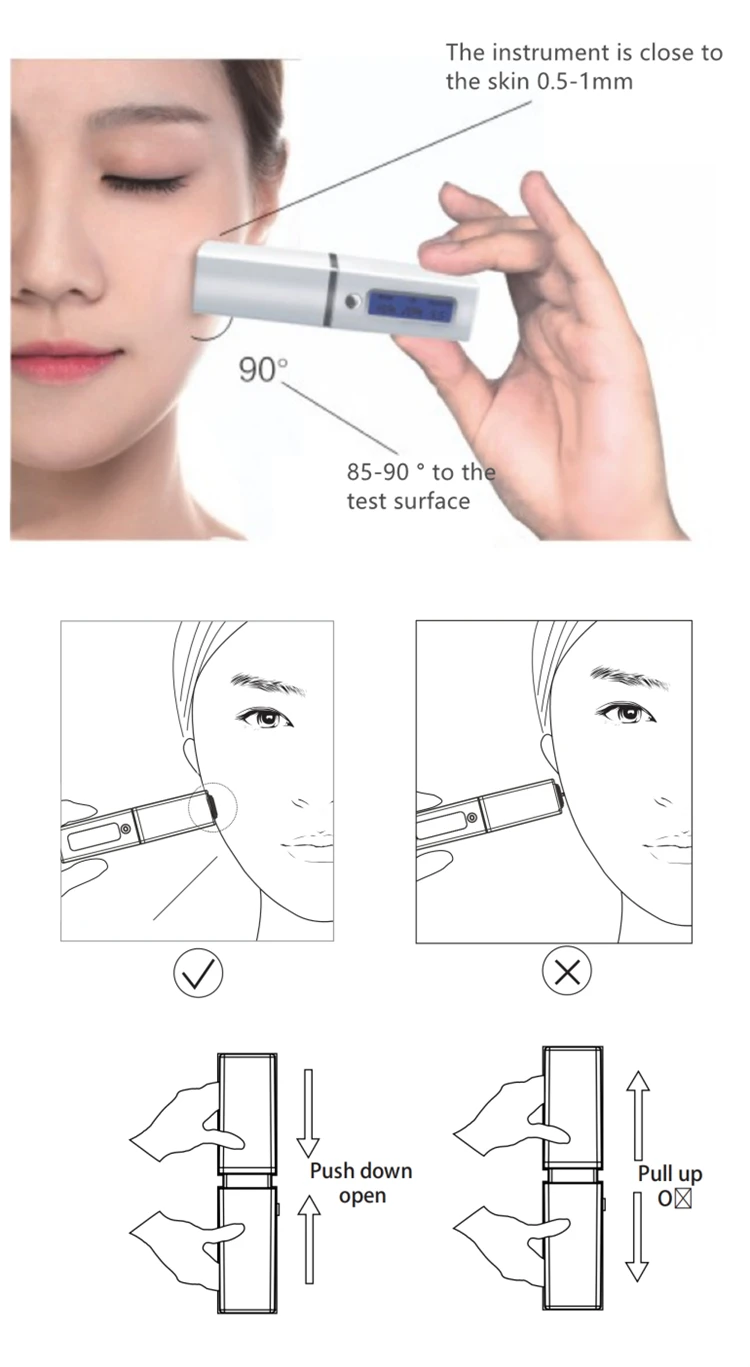 Meicet Mc12 Home Use Skin Analyzer Beauty Care Tool With Skin Moisture ...