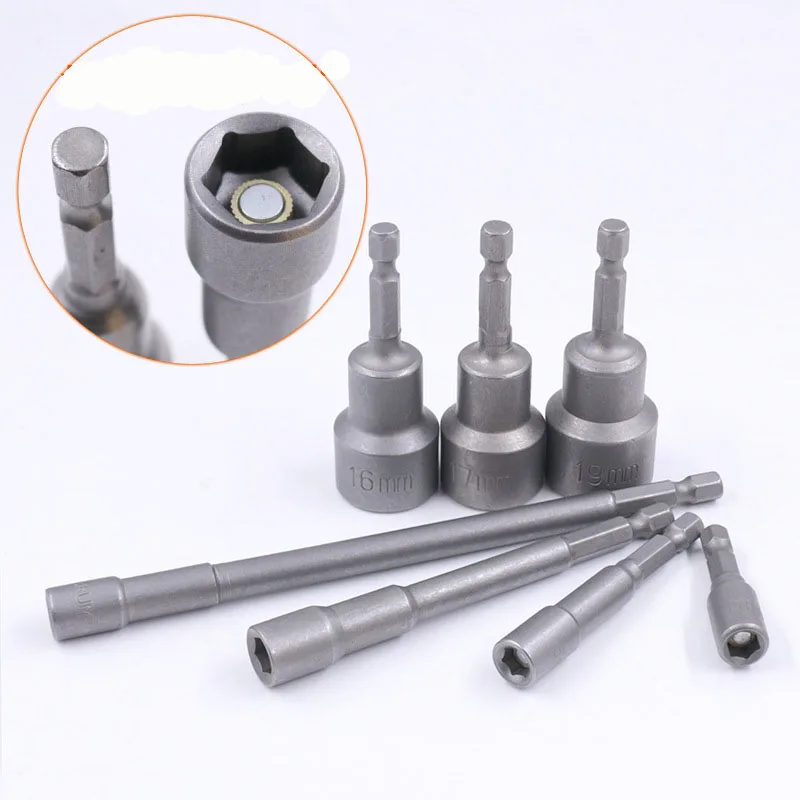 Magnetic Nut Driver Setter - 1/4 Inch Hex Socket Adapter