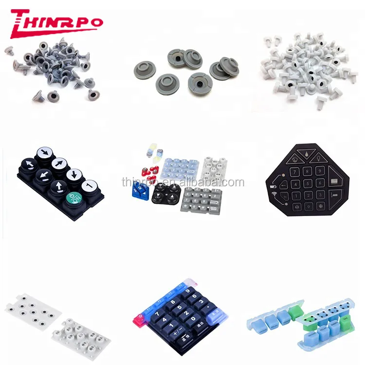 Factory Custom Conductive Push Keypad Switch Silicone Rubber Push ...