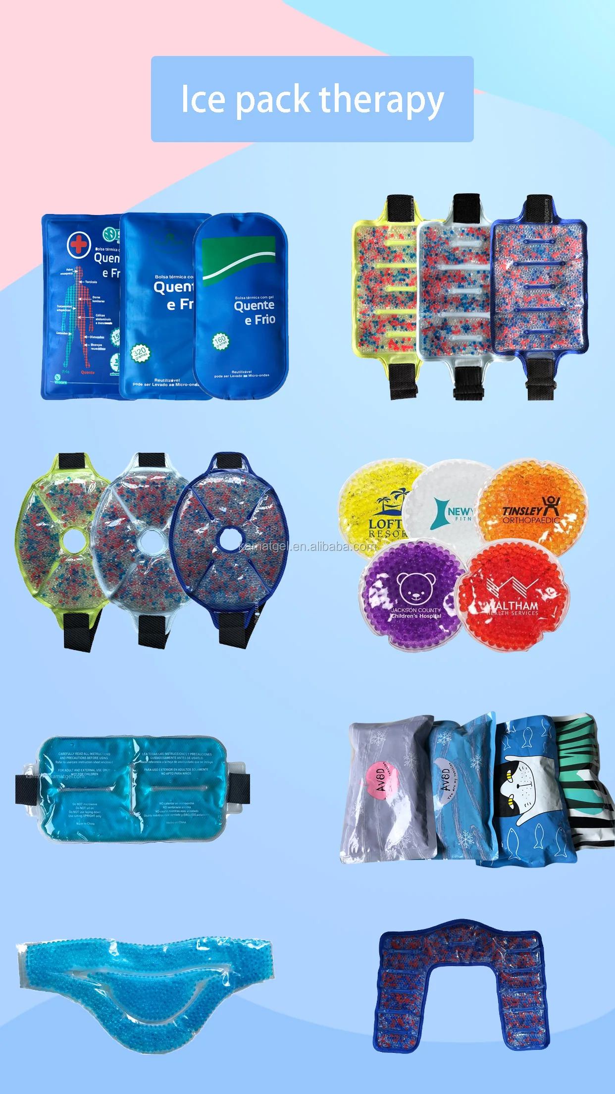 Round Shape Colorful Ice Pack Gel Cooling Pack Portable Gel Beads Pack ...