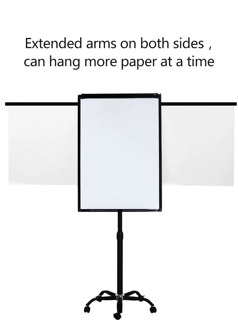 KBW Mobile Flip Chart - Adjustable Stand with Magnetic Whiteboard