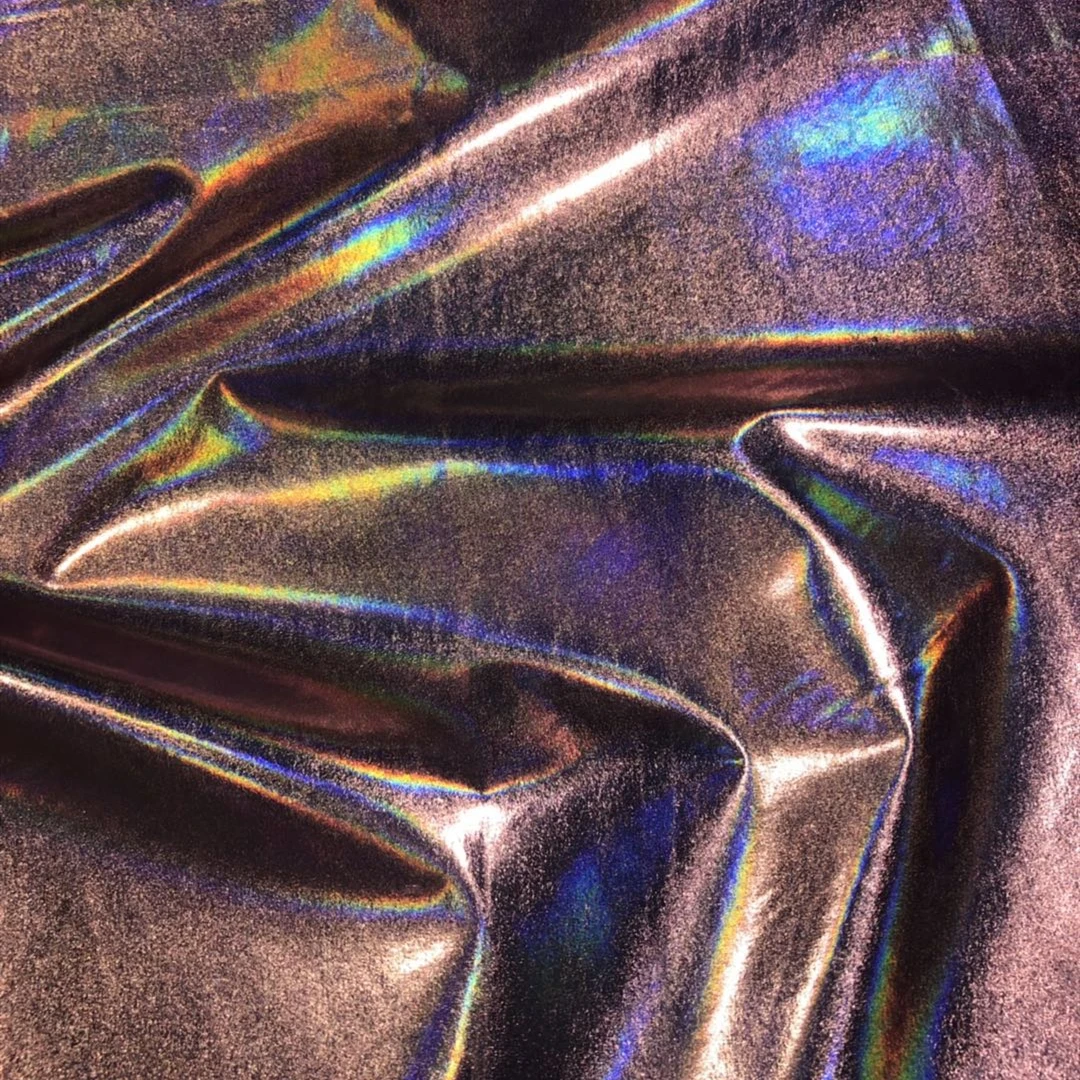 100% Polyester Metallic Foil Fabric For Fashion Down Jackets - Buy 100% ...