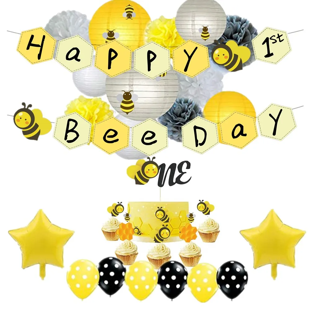 Bee Themed Birthday Party Decorations - Happy Bee Day