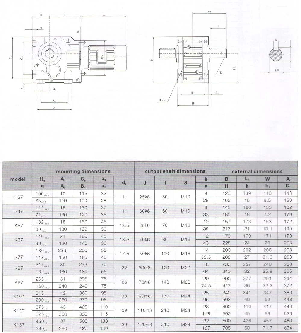 KAF Series Helical Bevel Gear Speed Reductor with Motor Engine| Alibaba.com