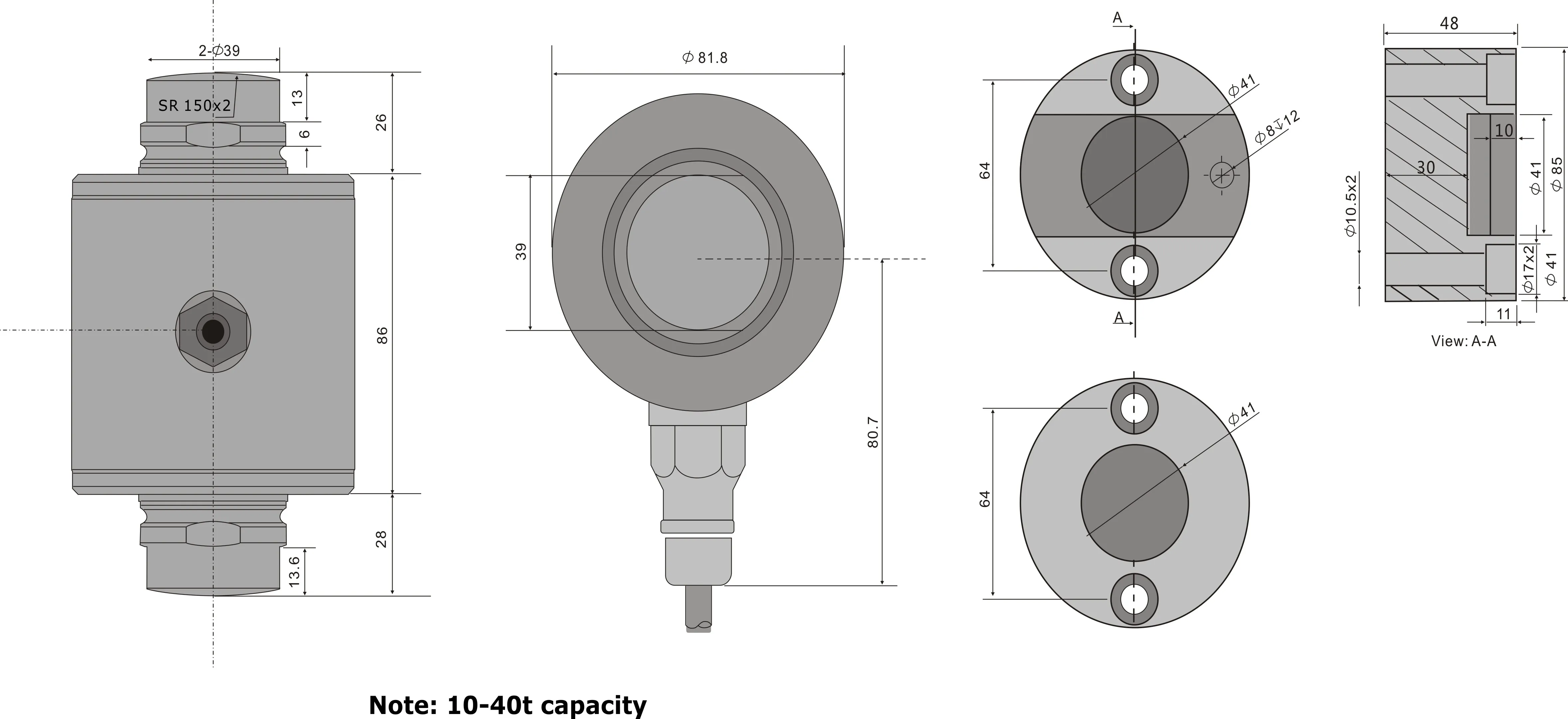 Maken Load Cell RC-3 - Precision Compression Sensors
