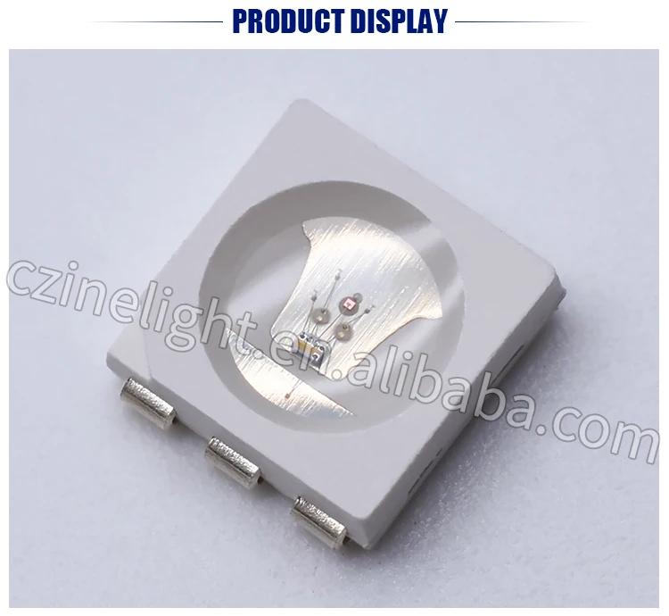 5050 Tri-Color LED Diode IC - Fast/slow Flashing SMD Chip