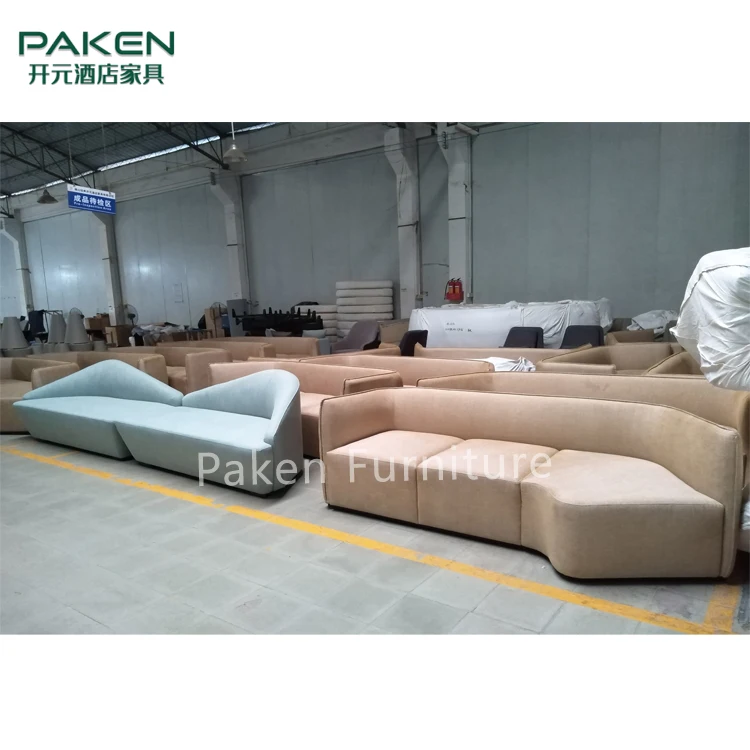 Foshan Paken factory latest design hotel lobby living furniture sofa ...