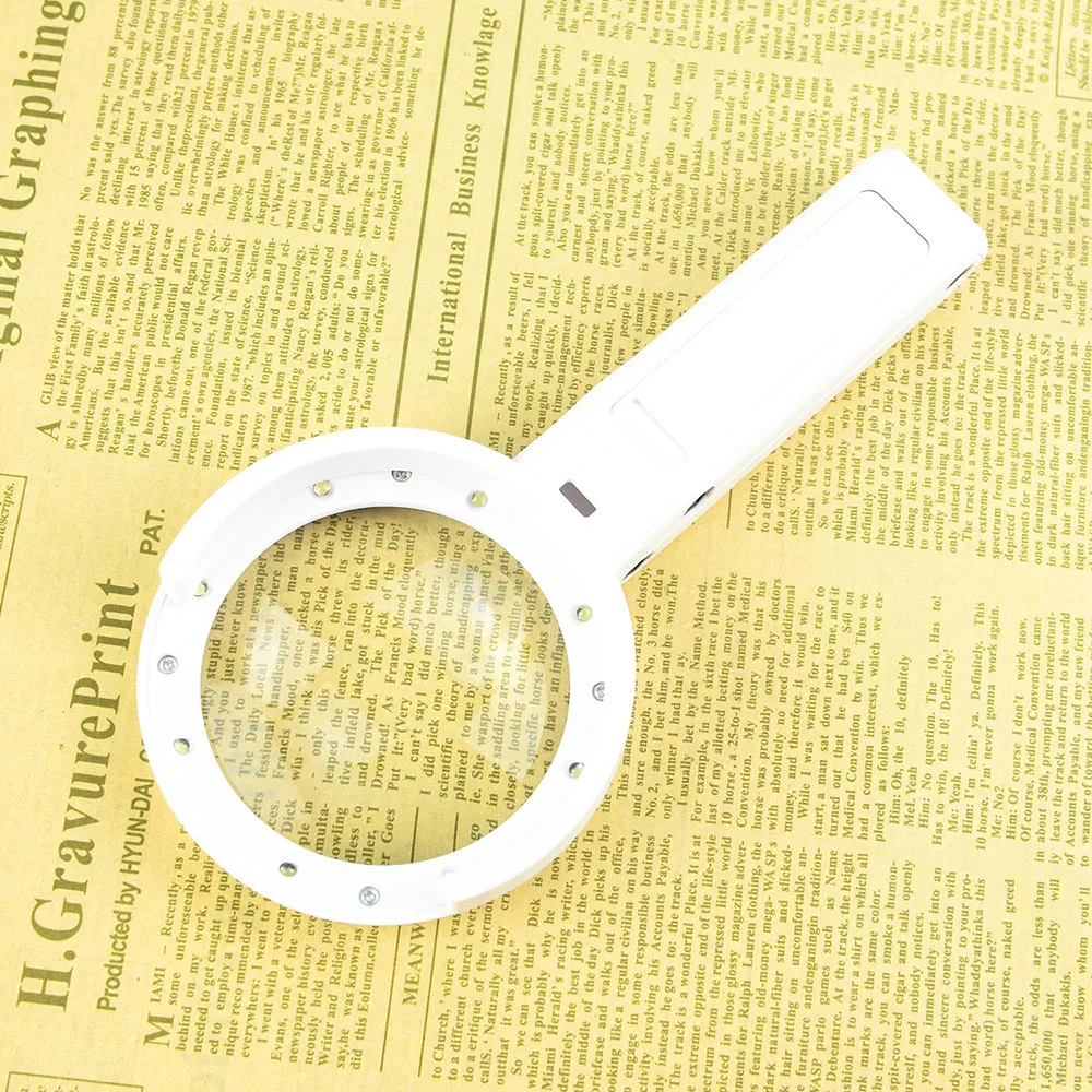 NO.FS75RC LED Magnifier - Dual Use 5X 8X Magnifying Glass