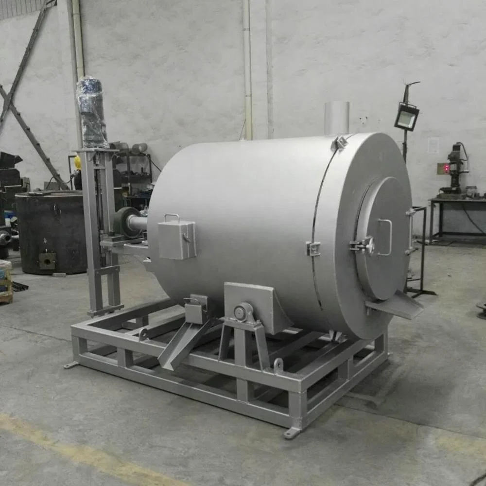 Rotary Gas Fired Zinc Alloy Melting Furnace - 1 Ton Capacity
