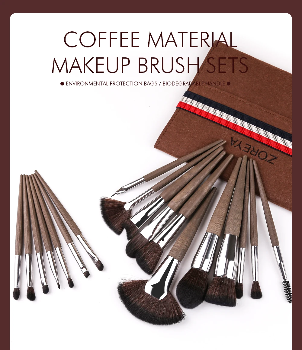 Customs Logo 18pcs Brochas Para Maquillaje Set Brochas Makeup - Buy ...