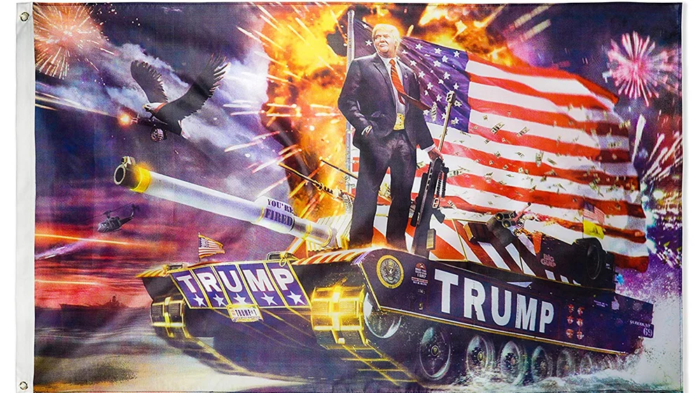 Dflive Us Flags Trump With Tank Donald Trump 2020 3*5ft 150*90cm Maga ...