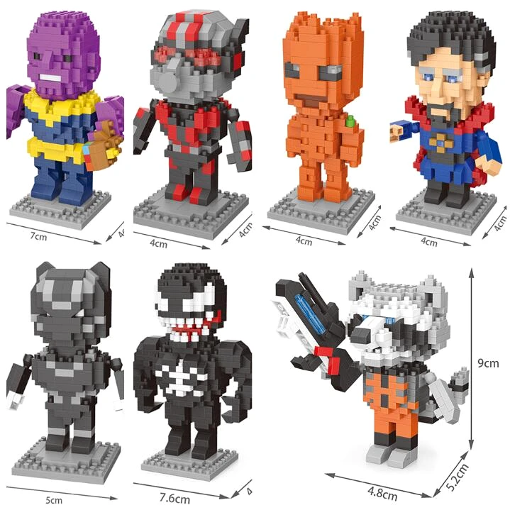 16 Types Hero Building Blocks Movie Hero Mini Diamond Blocks Hero ...