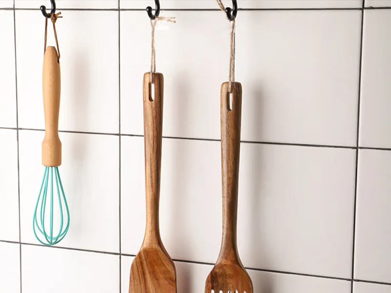 Eco Friendly Food Grade Wooden Kitchen Utensil With 5-line Shovel And ...