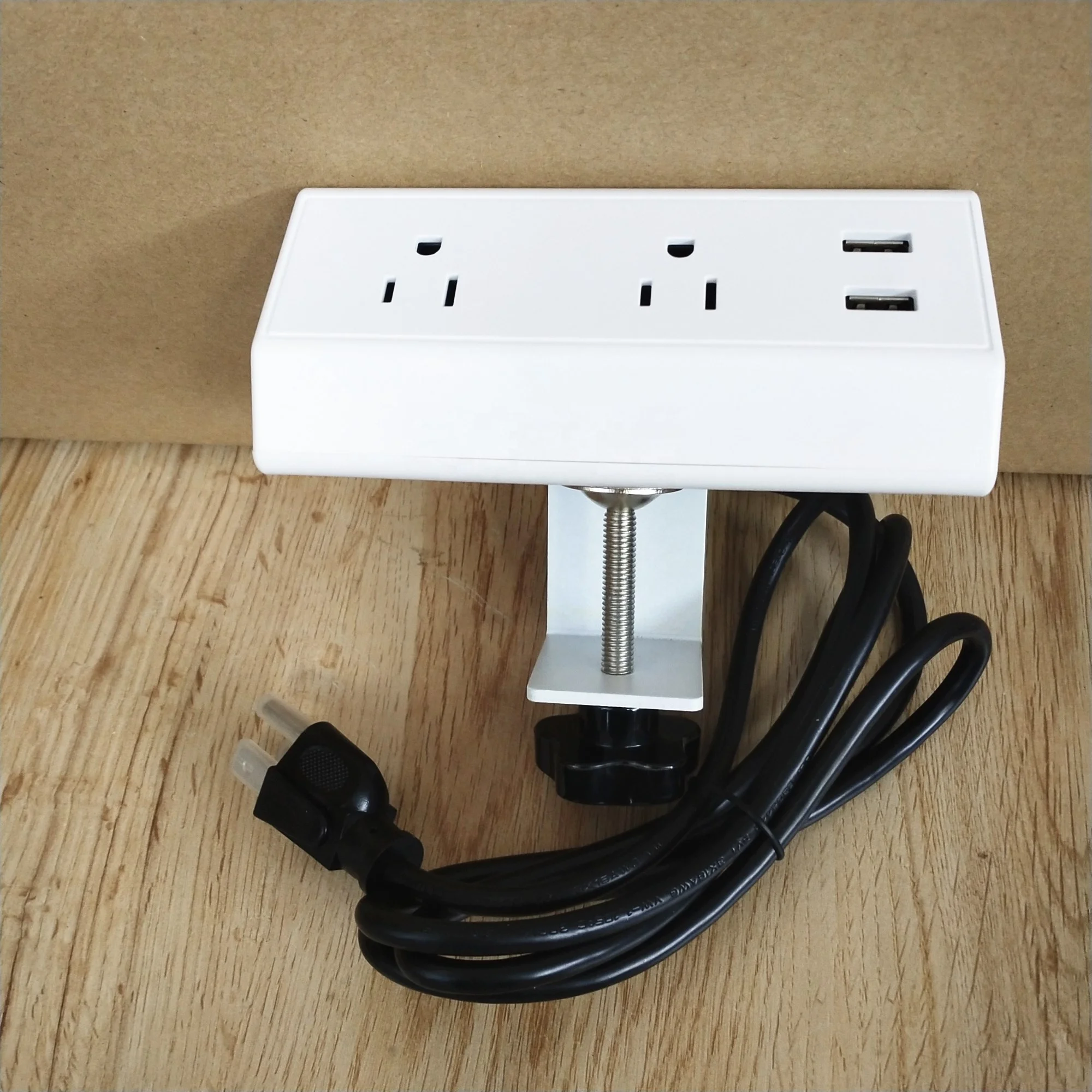 Removable Power Center White Desktop Edge Mount Power Socket/2 Ac ...