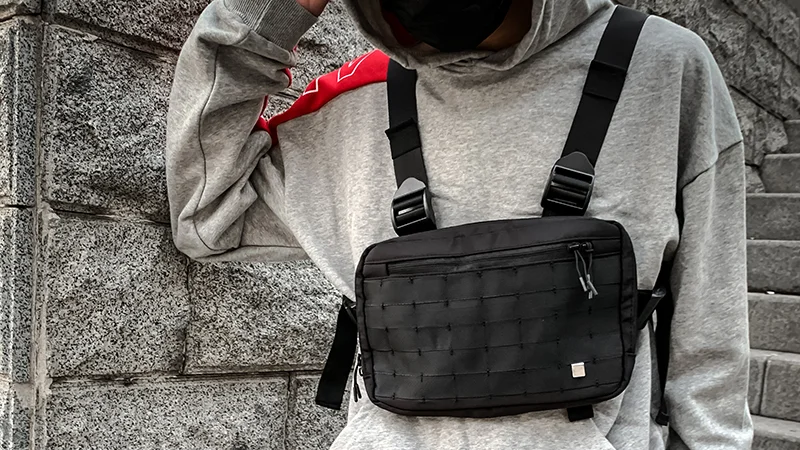 Tactical Chest Bag Large Capacity Chest Front Rig Pouch Outdoor Sports ...