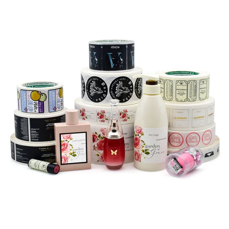 Autocollant De Logo Cosmétique Imprimé Personnalisé,Étiquettes ...