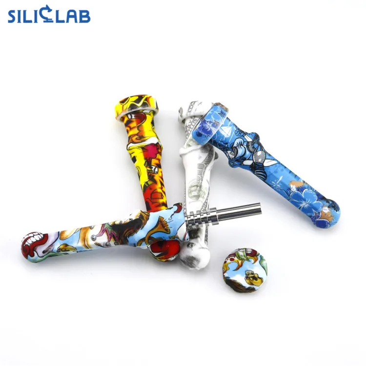 Tobacco Silicone Dabs Rig Weed Accessories Nectar Smoking Pipe ...