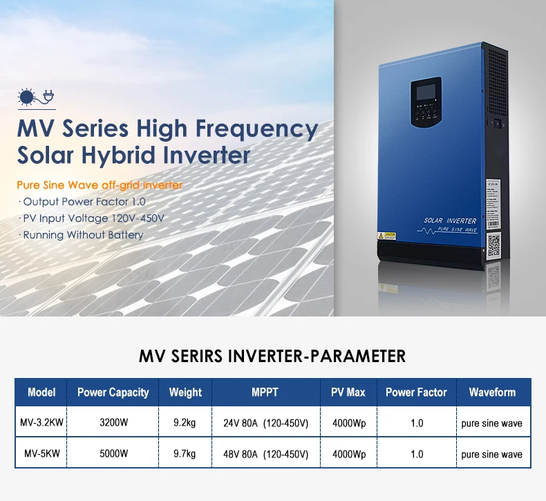 Hybrid Ups Inverters 5kw 5kva 5000w Split Single Phase 48v 220v Pure ...