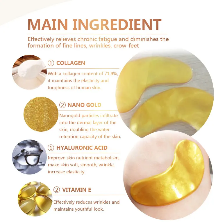 Crystal Collagen Gold Powder Eye Mask - Anti-Wrinkle & Eyelash Extensions