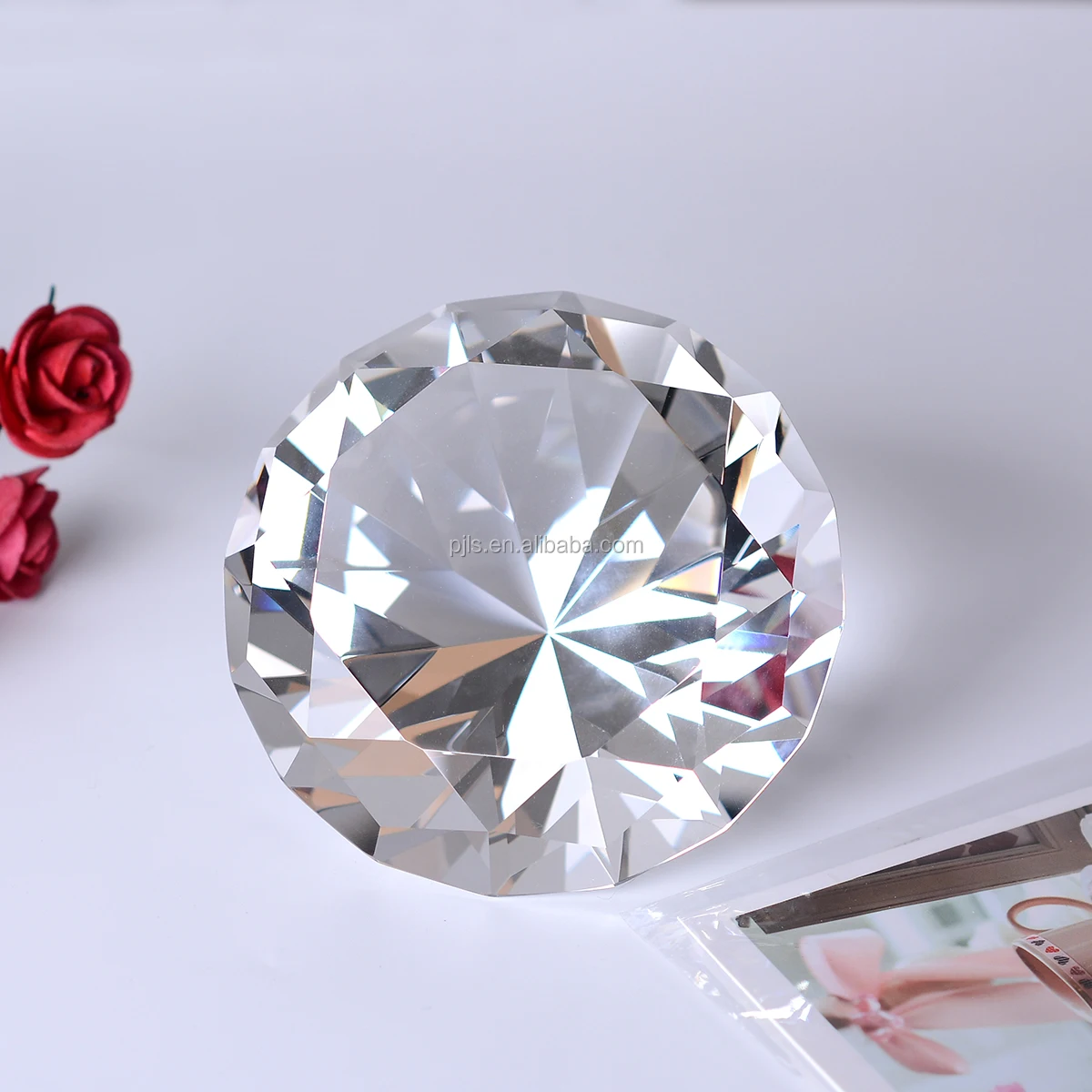 100mm 3.9" Large Crystal Diamond Jewelry Displays Photo Props Sparkling ...
