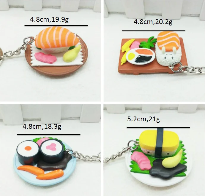 Japanese Cuisine Keychain - PVC Food Salmon Pendant