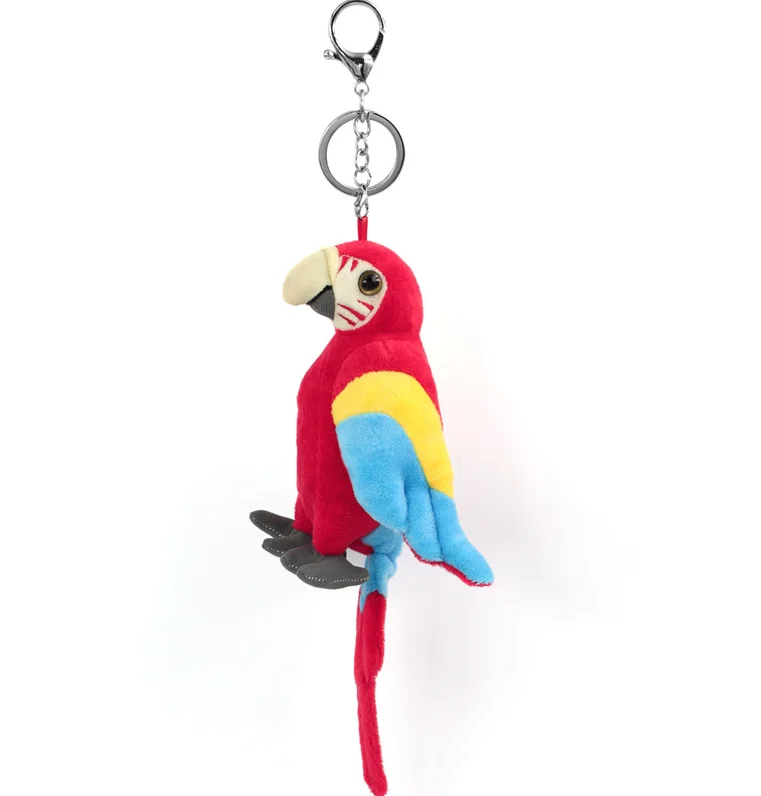 Custom Stuffed Birds Realistic Lovely Plush Parrot Keychain Toy - Buy ...